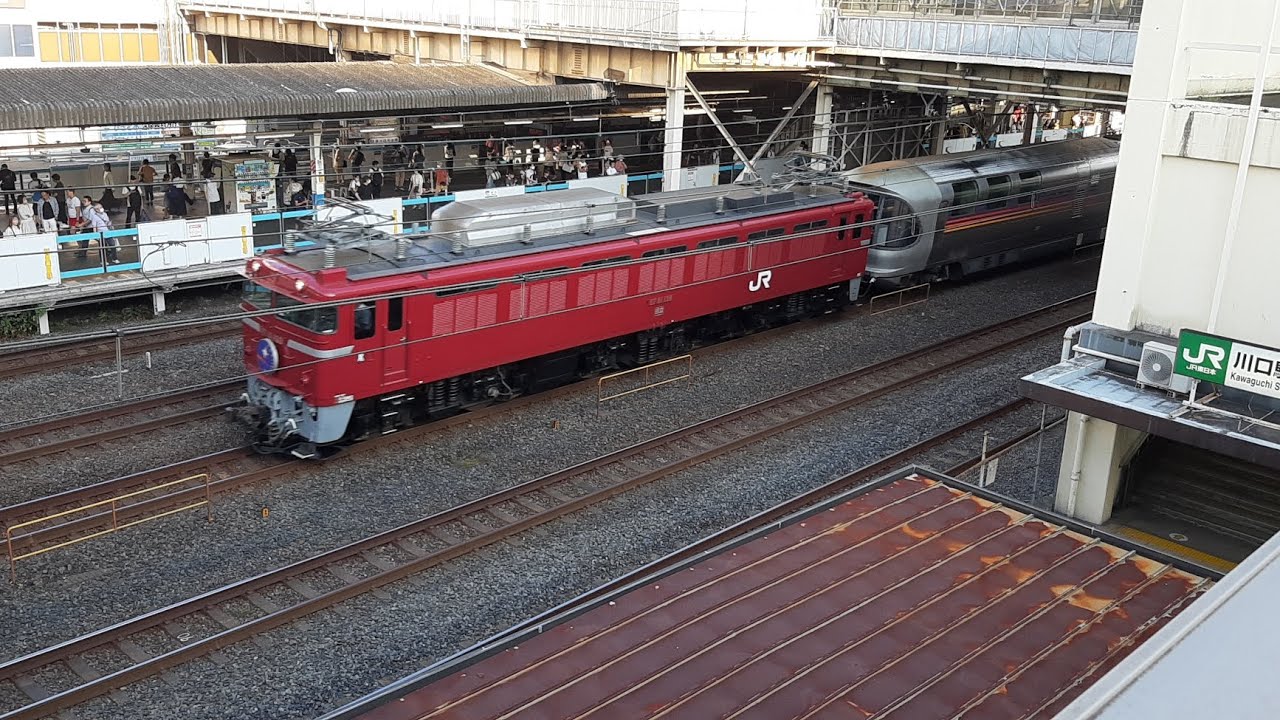 [双頭連結器付きのEF81 139号機がカシオペア紀行に久々に充当‼]EF81 139号機＋E26系カシオペアが川口駅横を通過する動画 ...