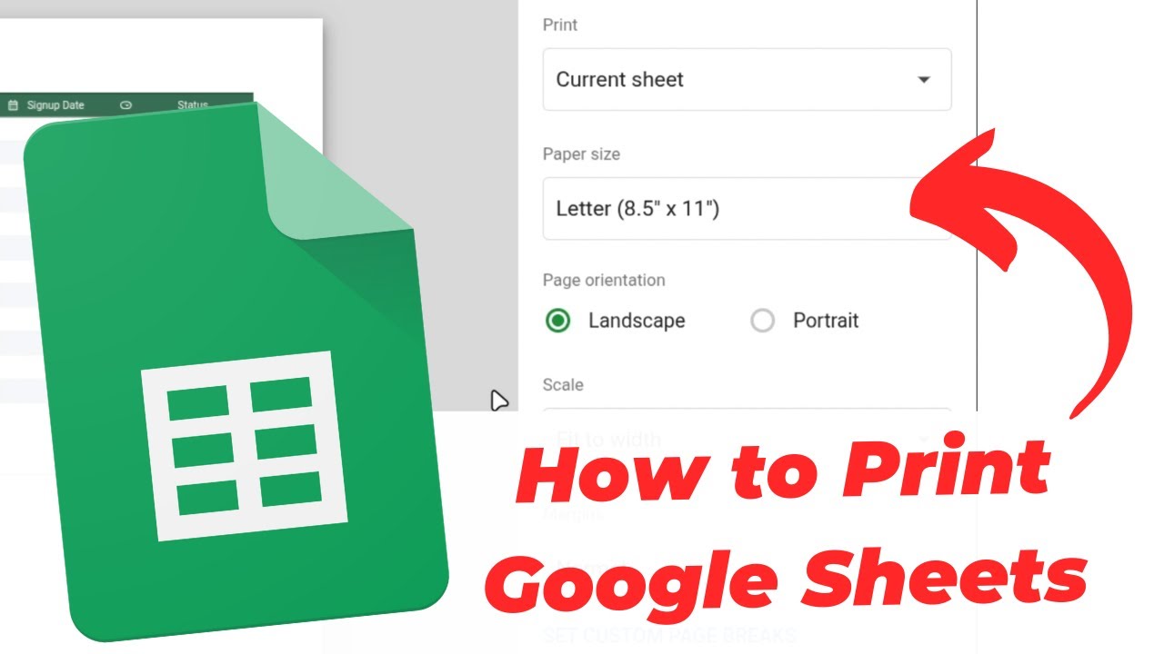 How to Print Google Sheets (Format for Print) - YouTube