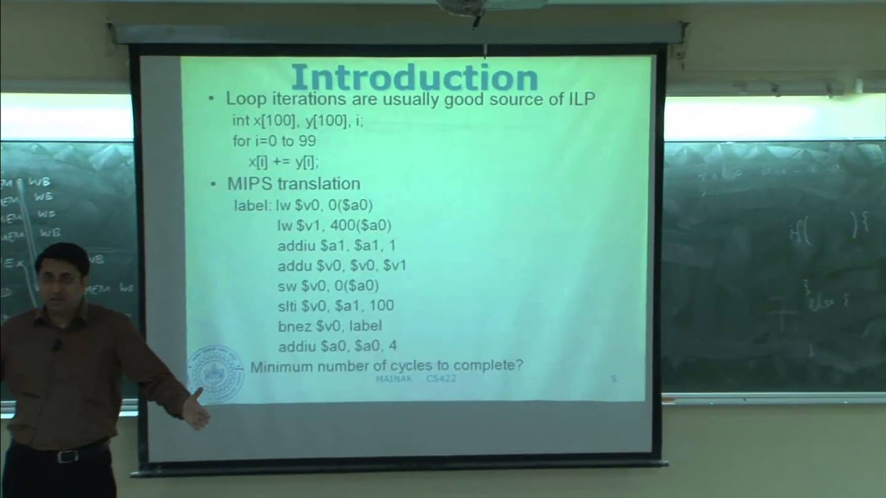 Mod 01 Lec 20 Dynamic Scheduling Speculative Execution Youtube