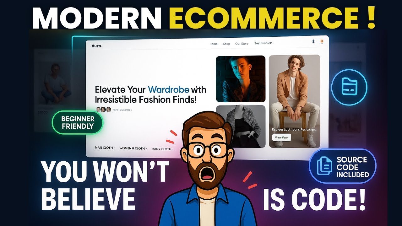 Build a Stunning E-Commerce Website in 2025 🛒 | HTML + Tailwind CSS + JS (Gemini AI Tutorial ...