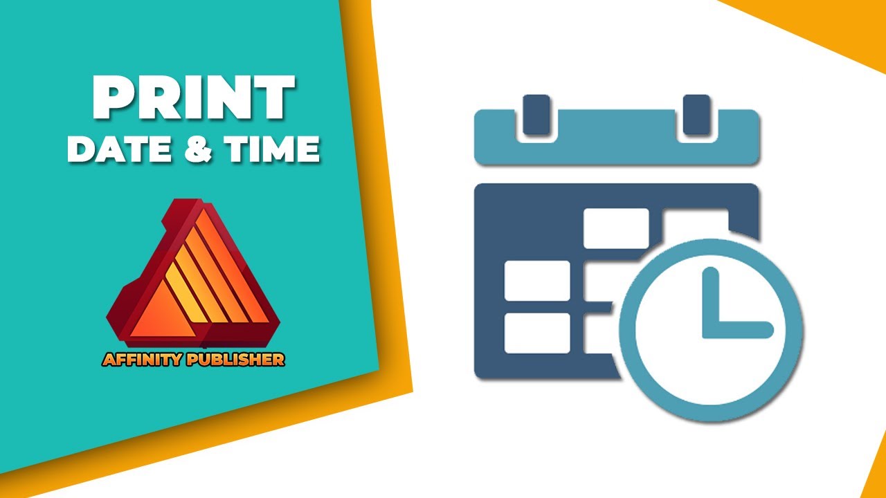 How to add print date and time in affinity publisher - YouTube