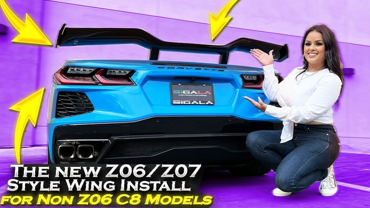 Installing the new Z06/Z07 Style Wing on a non Z06 C8 Model! - YouTube