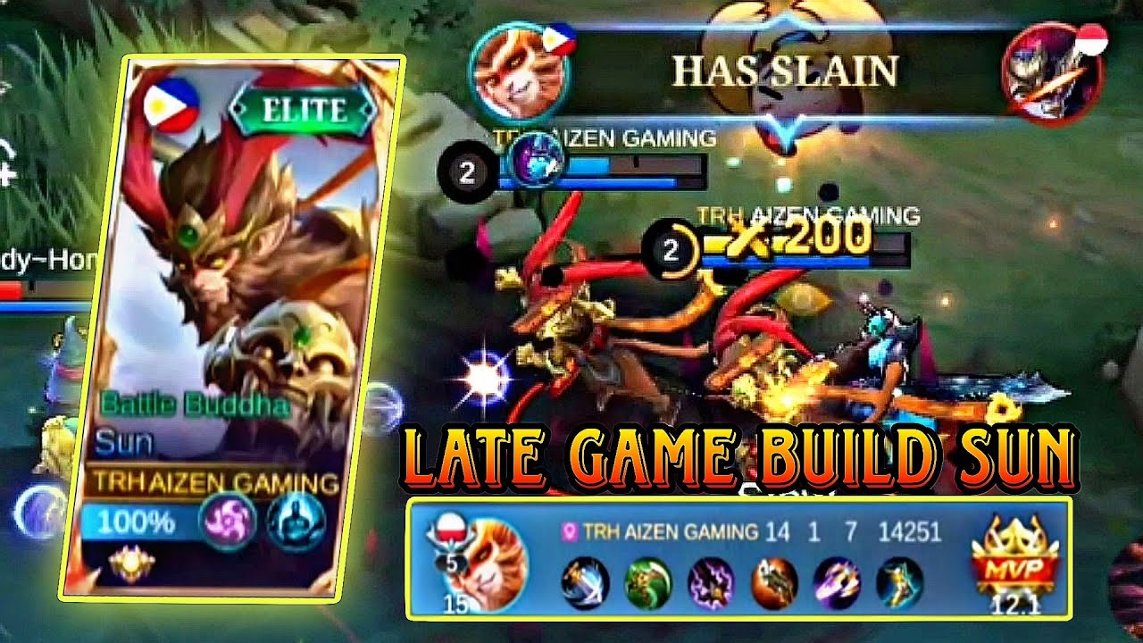 LATE GAME BUILD SUN MLBB 🔥 BEST BUILD TOP GLOBAL SUN.. - YouTube