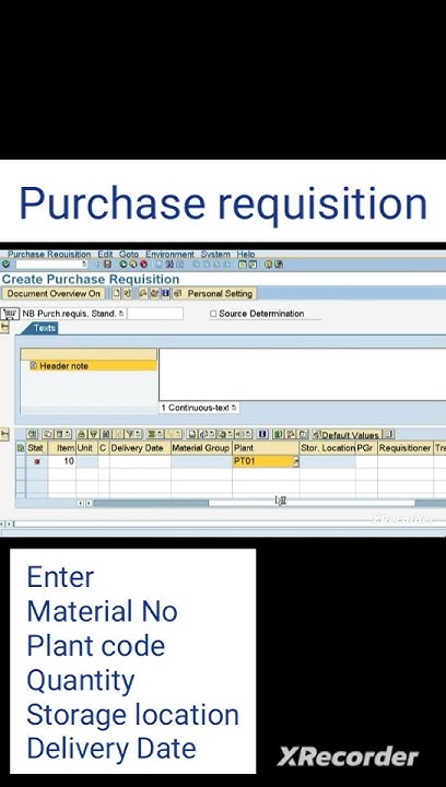 How to create Purchase requisition in SAP|Video 13@prajakta4801 #sap#materials - YouTube