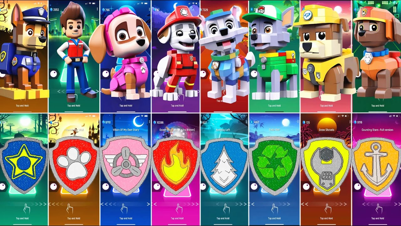 Paw Patrol LEGO All Video Megamix CHASE VS RYDER VS SKYE VS MARSHALL VS ...