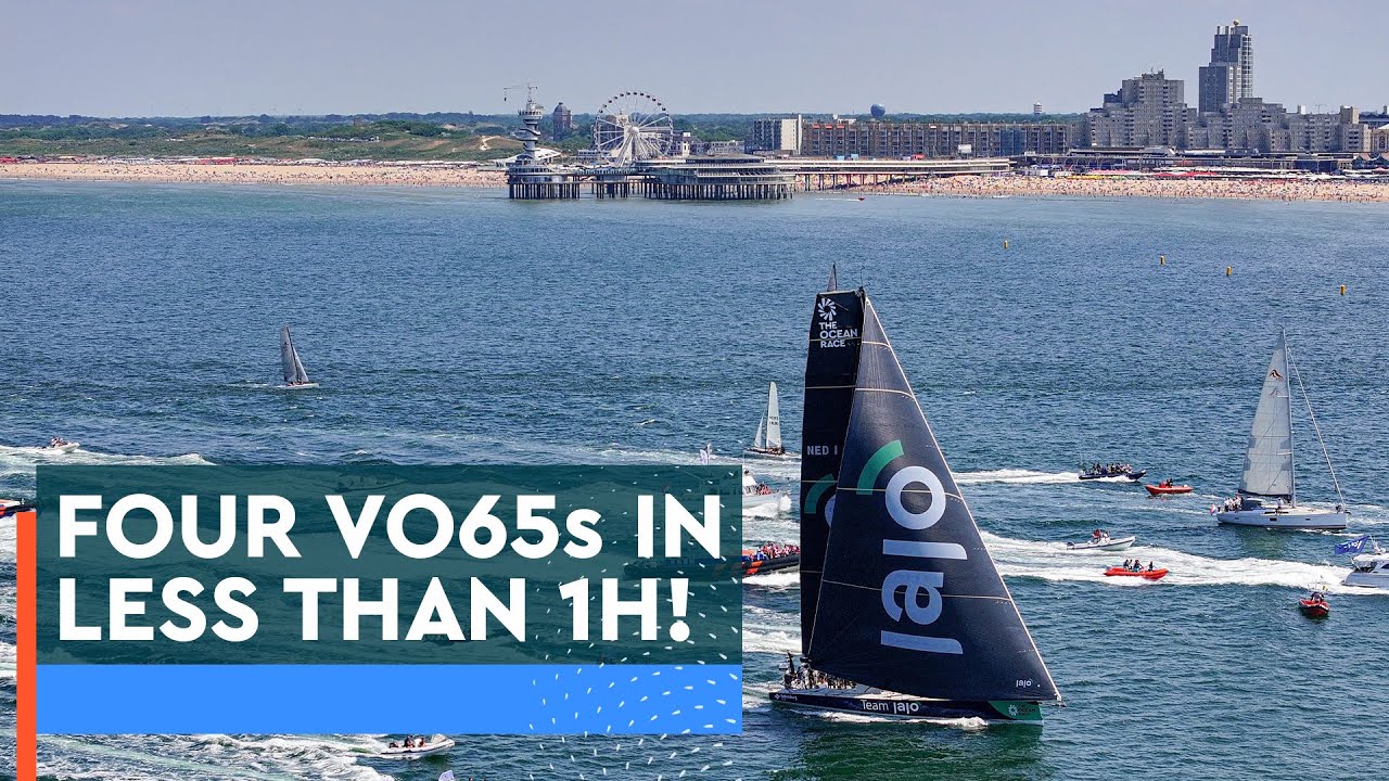A Close Finish In The Hague For The VO65 Class! - YouTube
