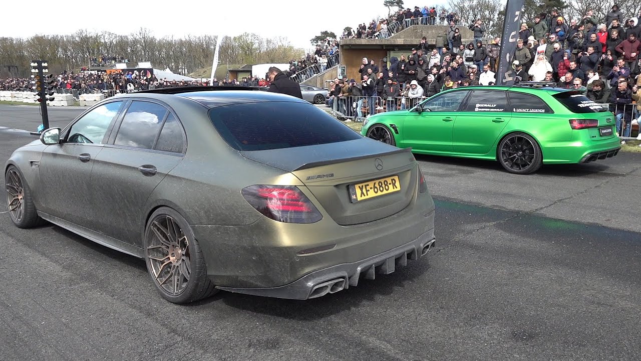 Sportcars DRAG RACING! 800HP BRABUS E63S, F12 Novitec, ABT RS6 Milltek ...
