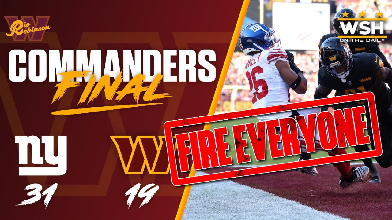*RANT* Washington Commanders have hit ROCK BOTTOM. SWEPT BY THE NY GIANTS! FIRE EVERYONE #nfl ...