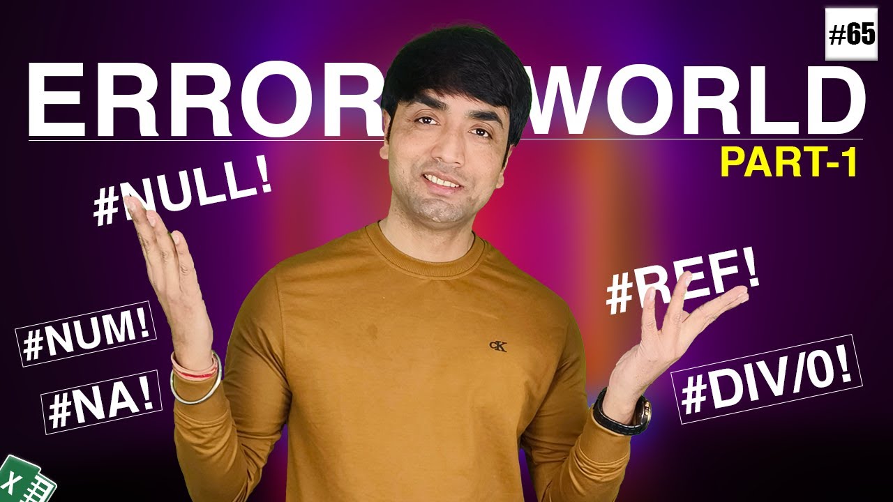 EXCEL ERROR WORLD -Part 1 | LIVE EXAMPLES - YouTube