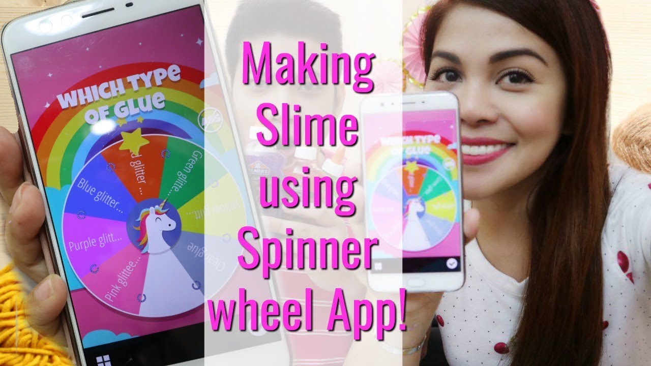 MYSTERY WHEEL OF SLIME CHALLENGE USING A SPINNER WHEEL APP - YouTube