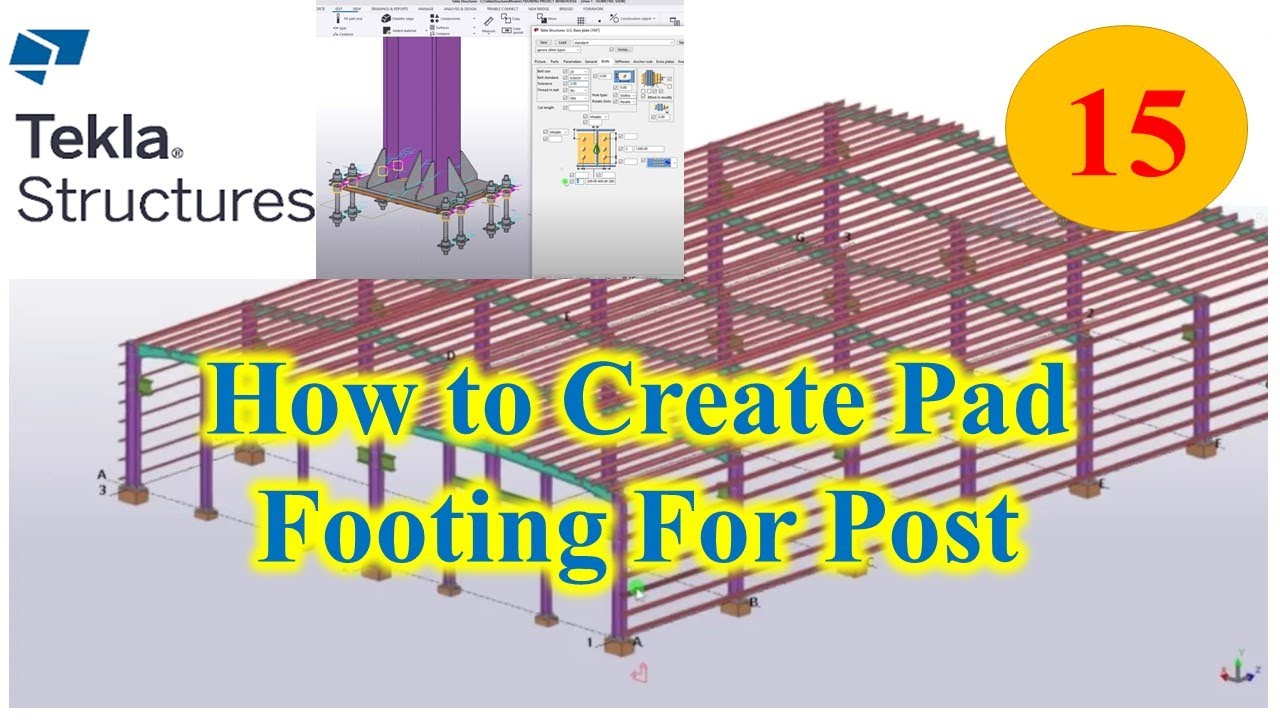 15.How to Create Pad Footing For Post Part15 - YouTube