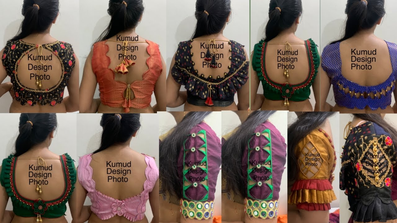 Back neck blouse design beautiful sleeve design photos | kumud design ...
