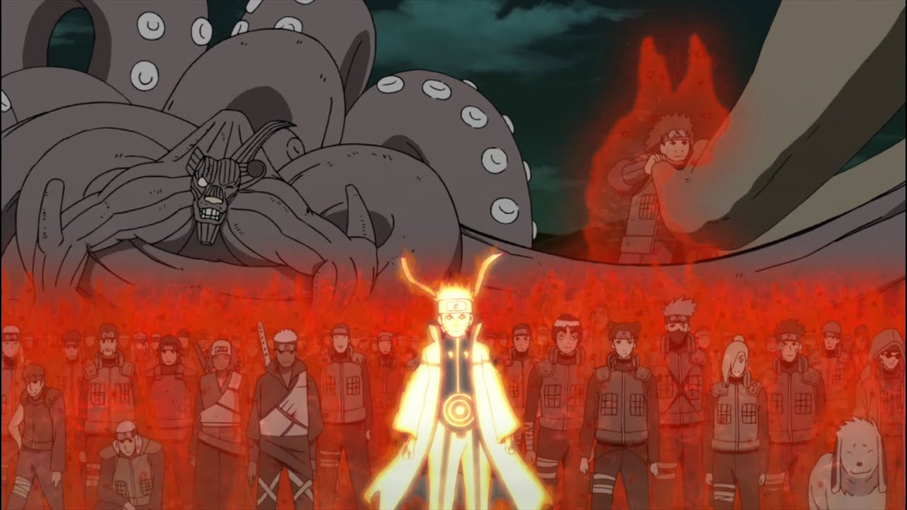 Naruto Shares Chakra For All Shinobi, Orochimaru use reanimate all ...