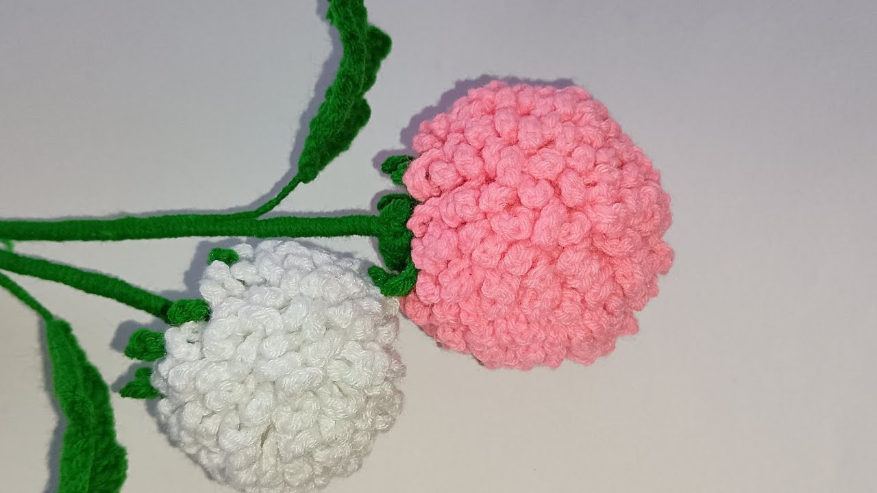How to Crochet Easy Ping Pong Flower/ Amigurumi Ping Pang Flower ...