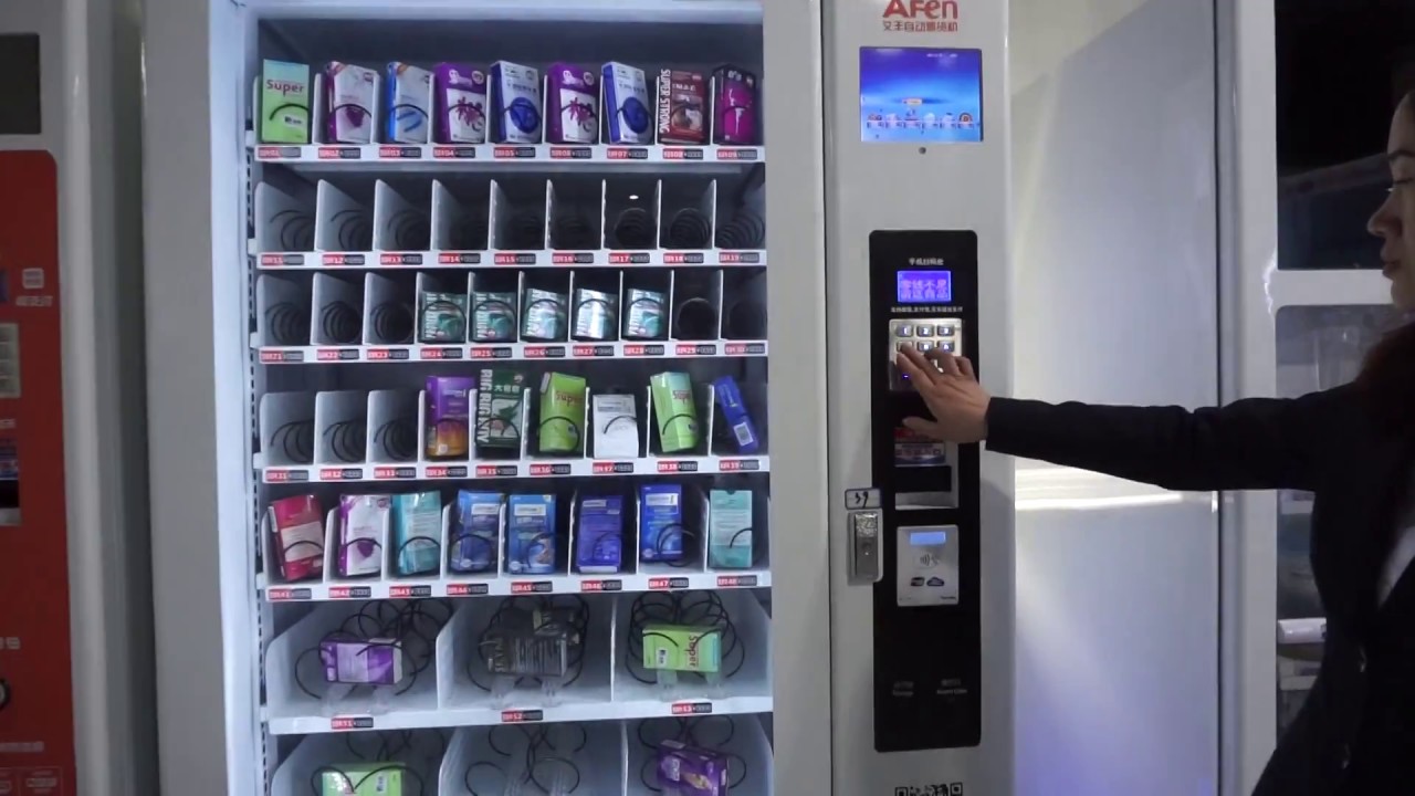 AFEN vending machine for adult product sexy product - YouTube