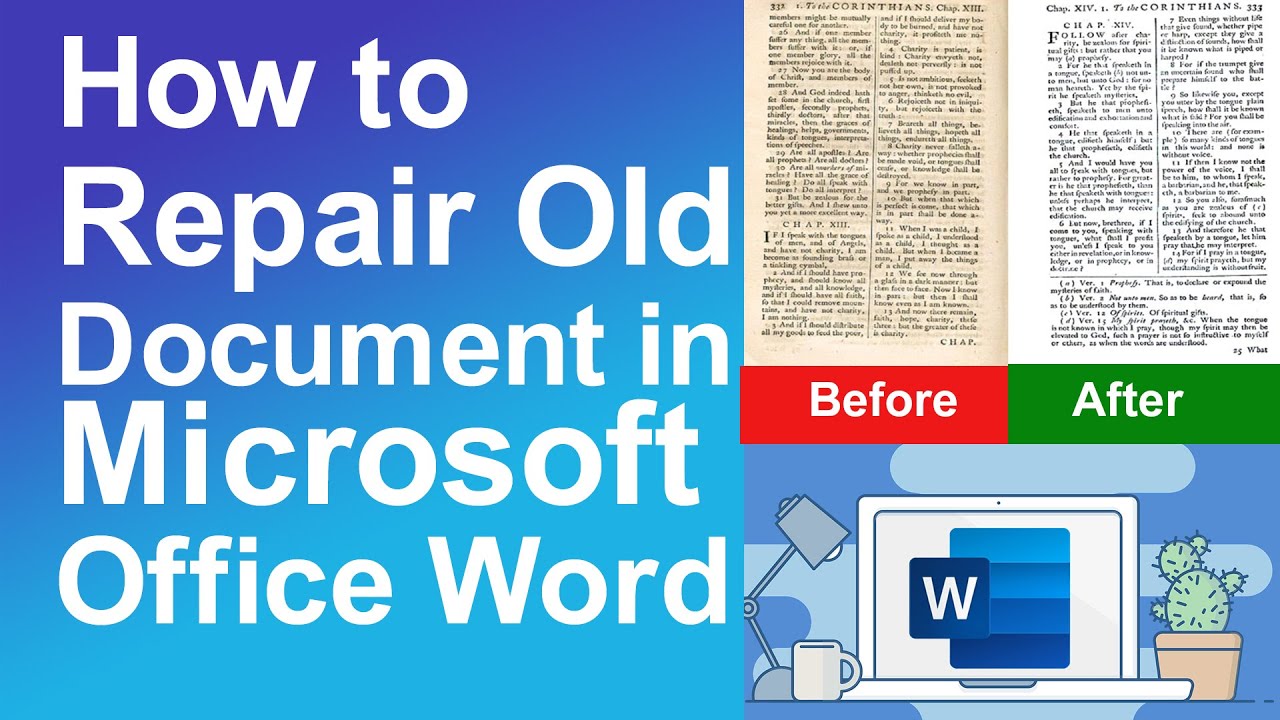 How To Repair Old Document in Microsoft Office Word - YouTube