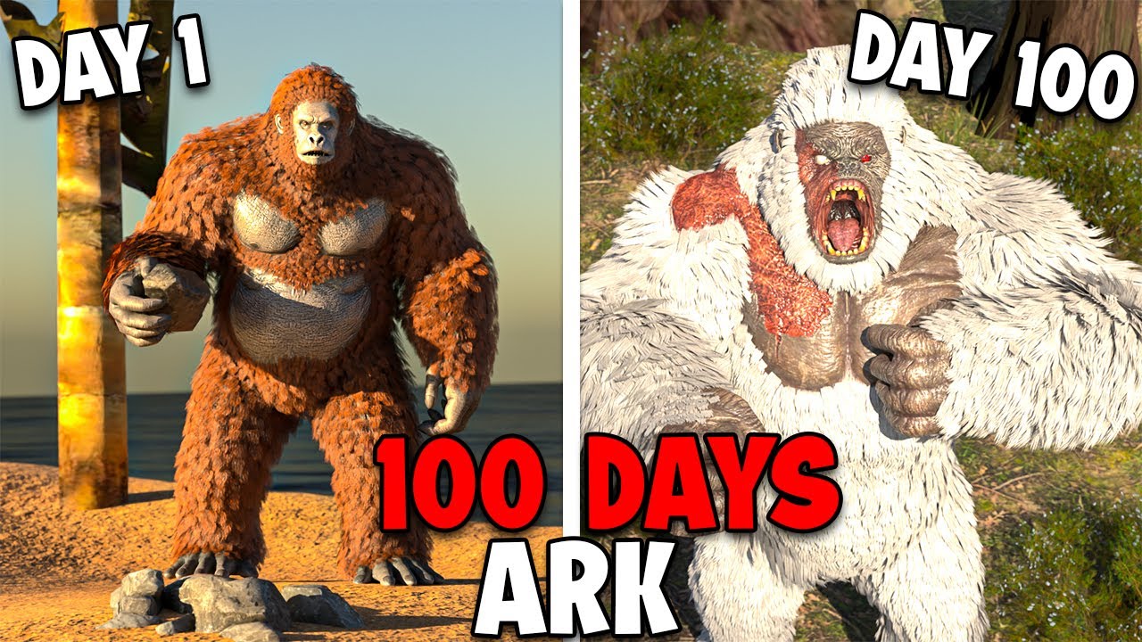 I Spent 100 Days As A Monkey In Ark.. Heres What Happened! - YouTube