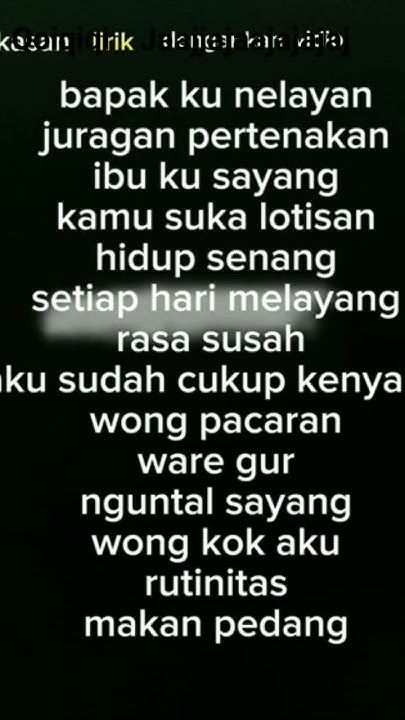 lirik lagu bapak ku nelayan juragan peternakan #lirik #short - YouTube