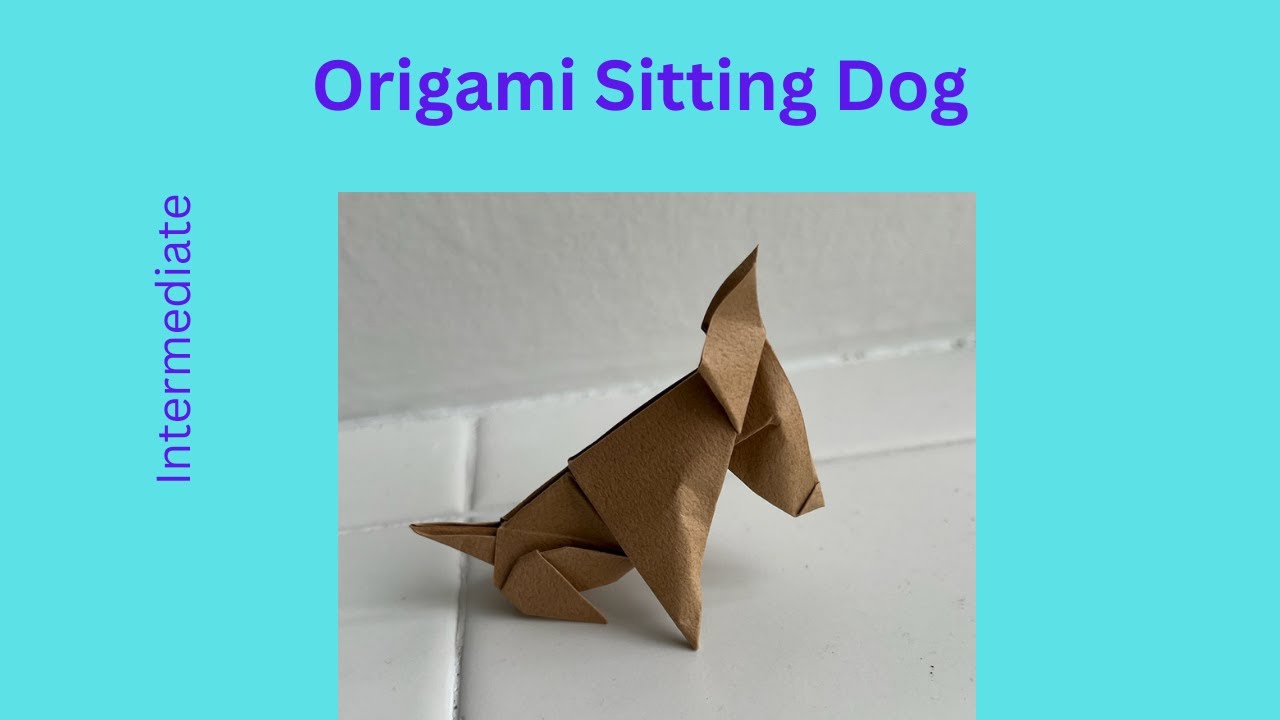 Origami Sitting Dog Tutorial - YouTube