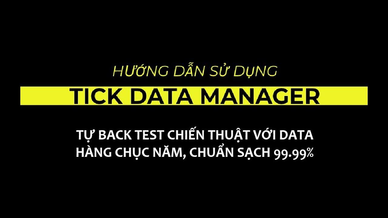 Hướng dẫn dùng Tick Data Manager với MT4 - YouTube