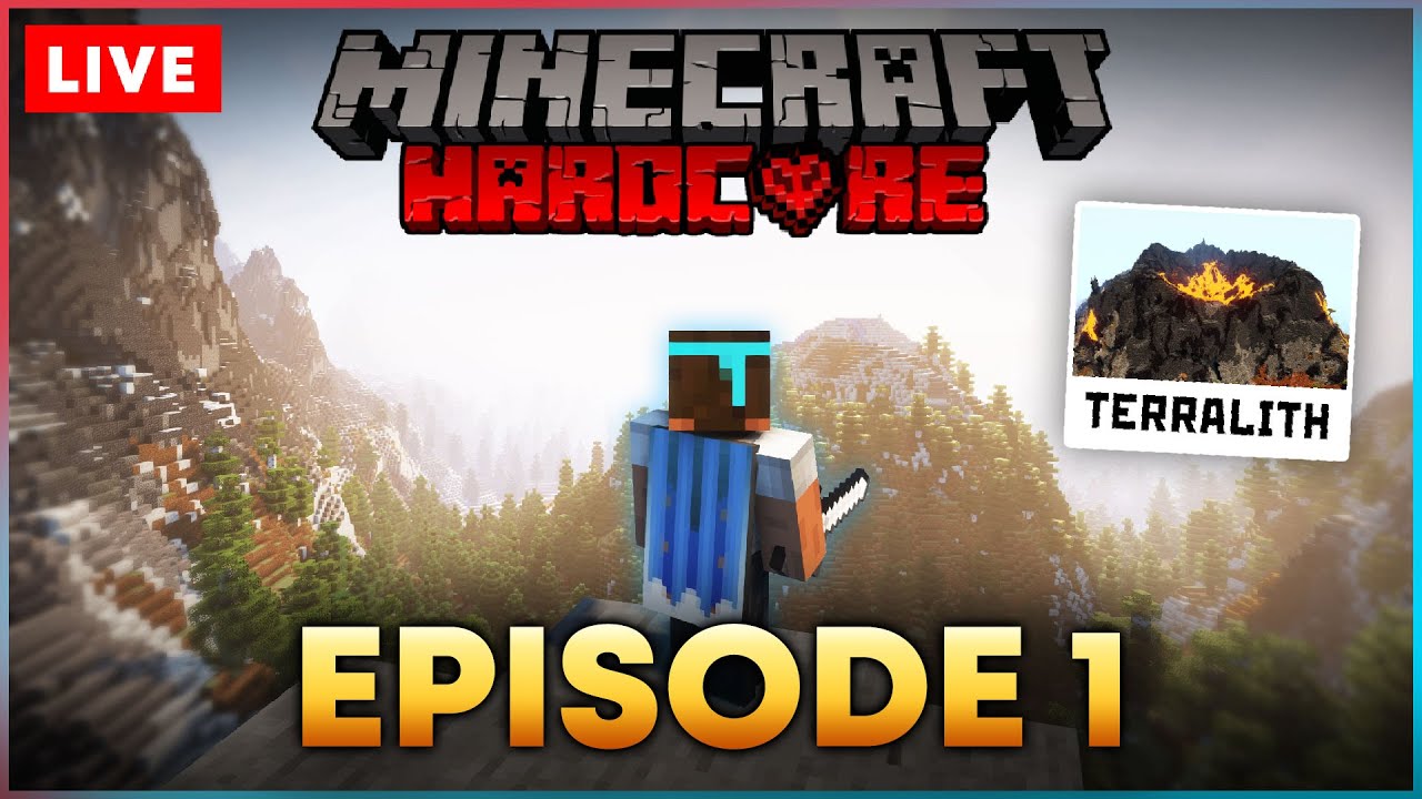 🔴HARDCORE Survival Episode 1 - Minecraft 1.18 & Terralith 2.0 World Gen ...