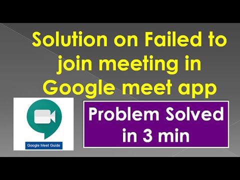 How to solve google meet joining problem - YouTube