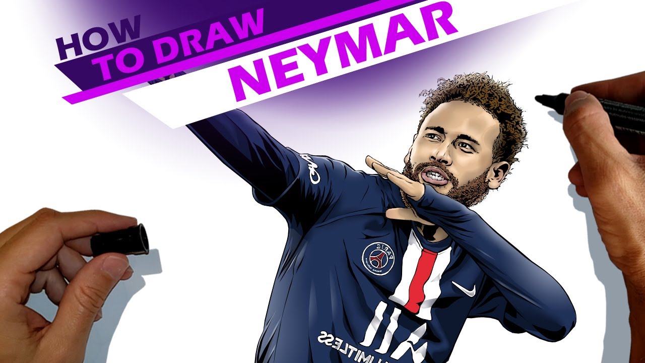 Neymar - How to draw - YouTube
