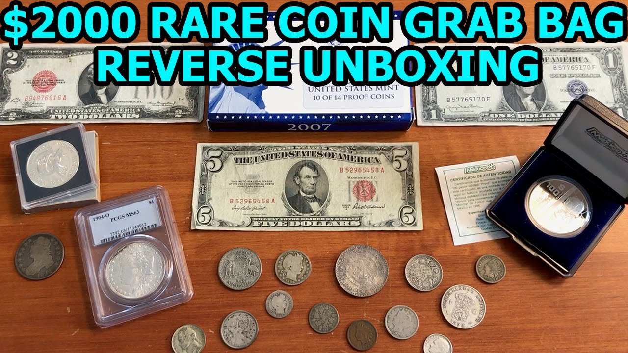 $2000+ Coin Grab Bag Reverse Unboxing - Rare Coin & Currency Loot Box ...