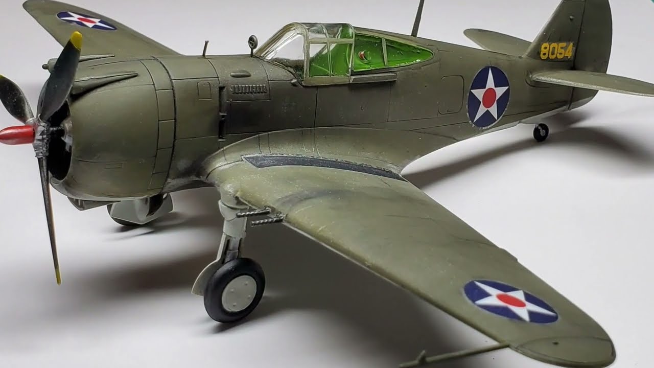 USAAC Curtiss P-36 Hawk (Hobby Craft 1/48) Model Build - YouTube