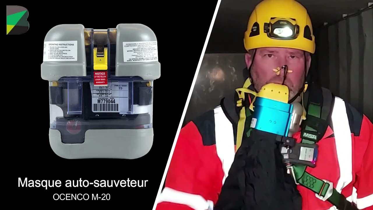 Utilisation du masque auto sauveteur M20 en espace confiné CATEC® - YouTube