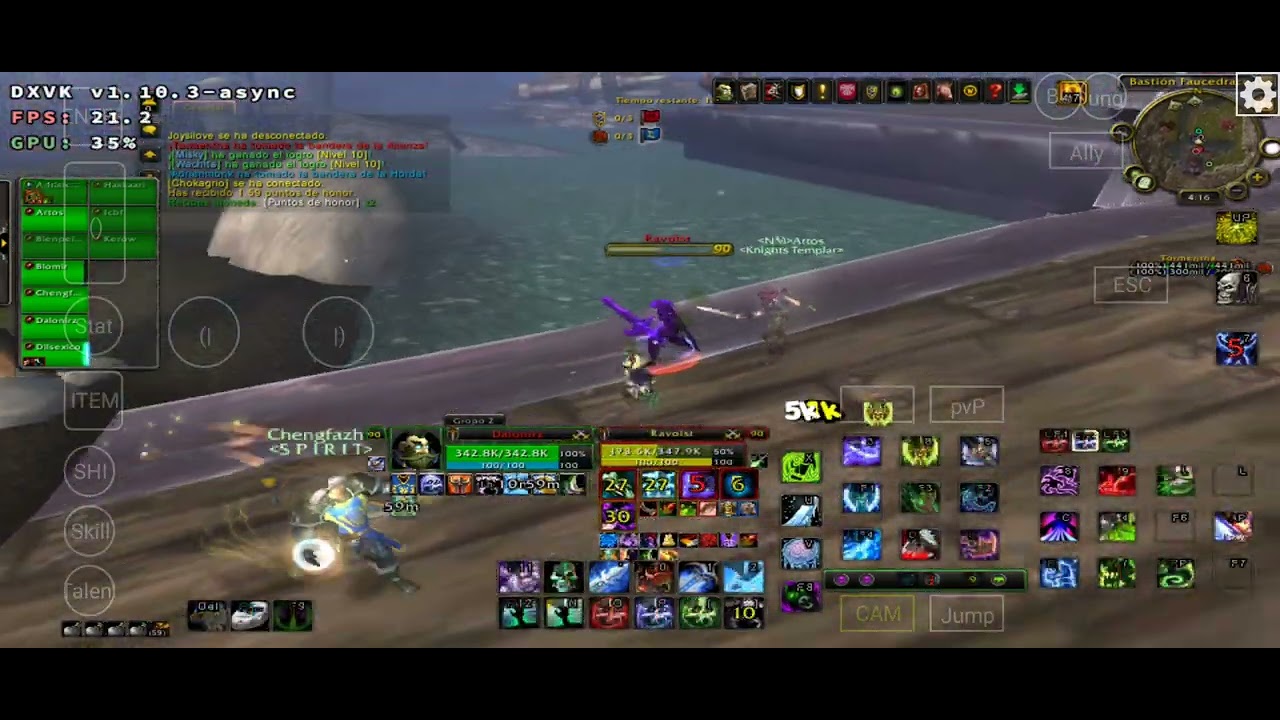World Of Warcraft on Android. BG test- Stormforge server - YouTube