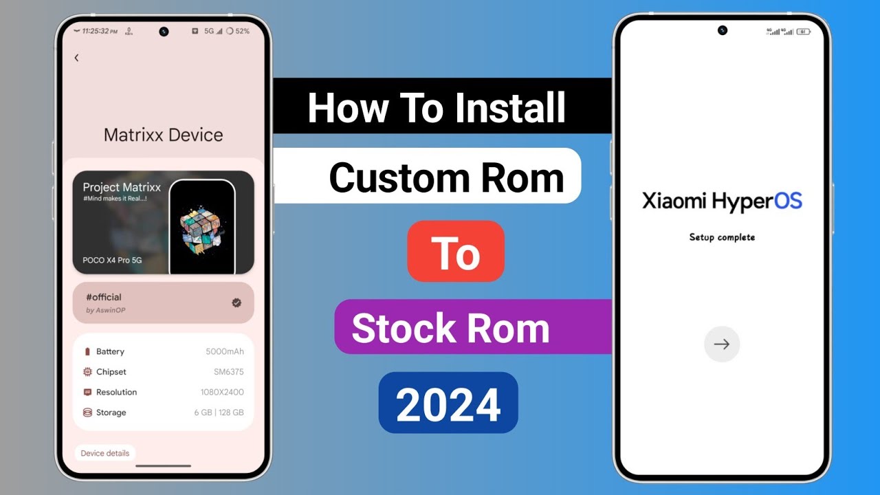 How To Install Custom Rom To Stock Rom 2024 - YouTube