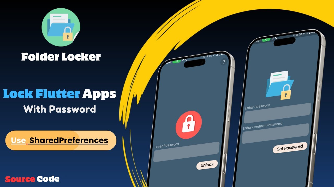 How to Lock Flutter App with Password 🔒 | Secure Folder Locker App in ...