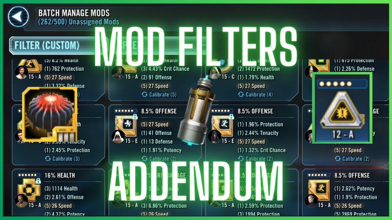 How to Make Use of Mod Filters - Calibration and Keeping Track of New ...