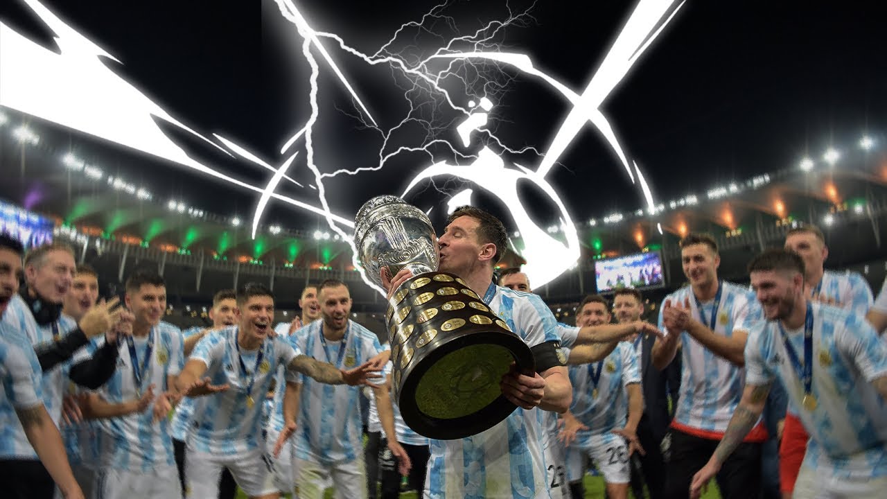 Lionel Messi lifting the Copa America trophy 2021 HD - YouTube