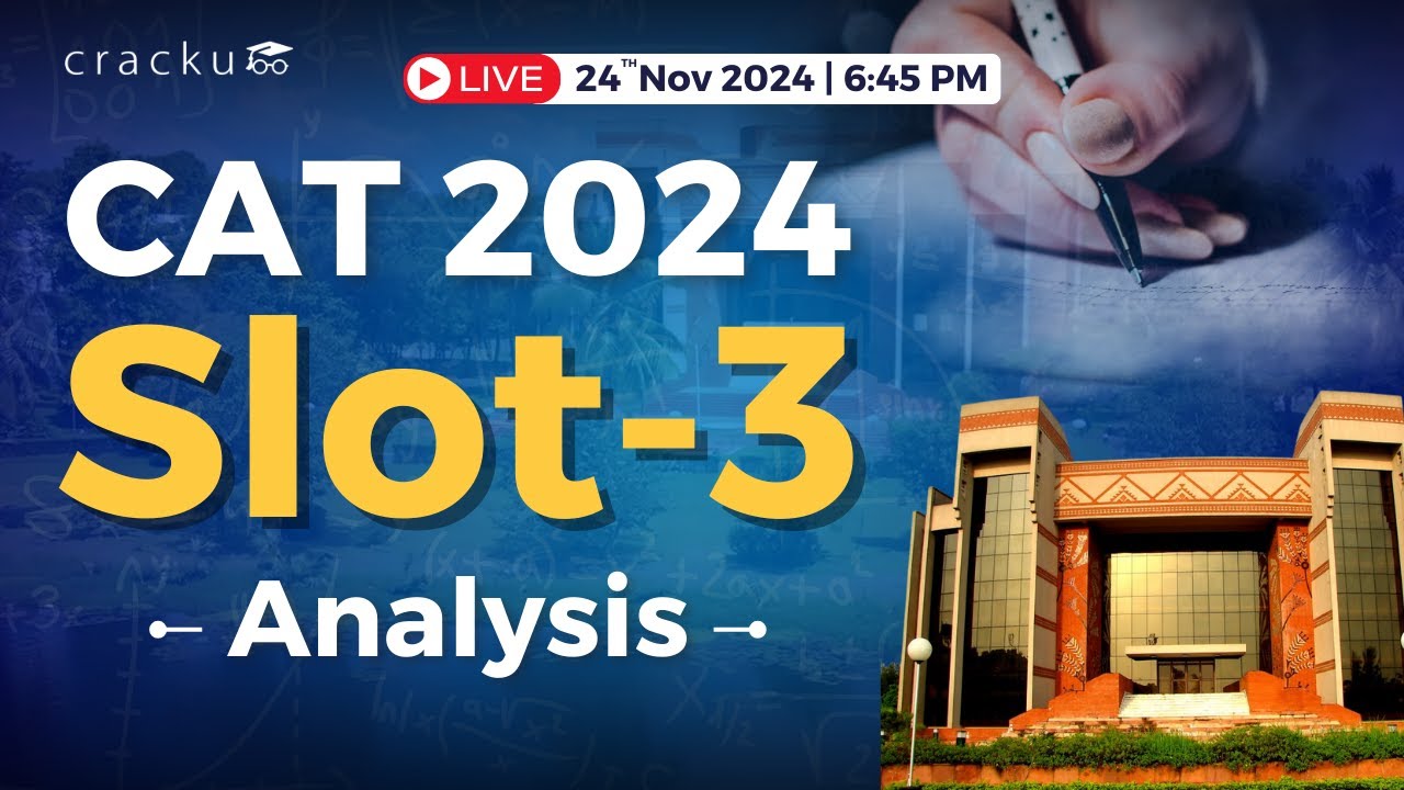 CAT 2024 Slot 3 Analysis Live 🔴 Exam Trends, Difficulty Level ...