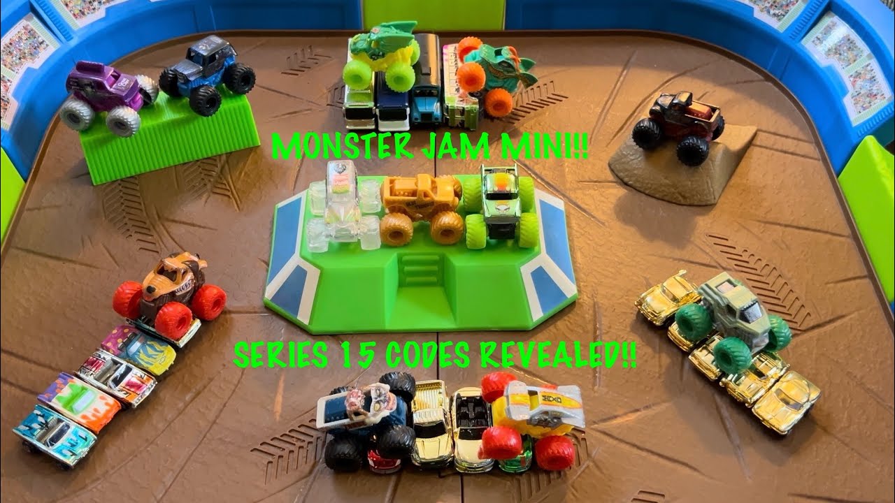 MONSTER JAM MINI SERIES 15!! CHASE CODES REVEALED!! SPIN MASTER MYSTERY ...