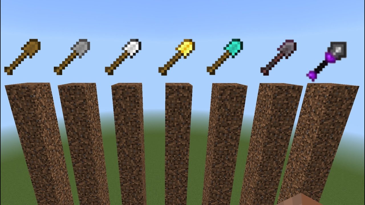 Which Shovel is the fastest? | Minecraft | - YouTube