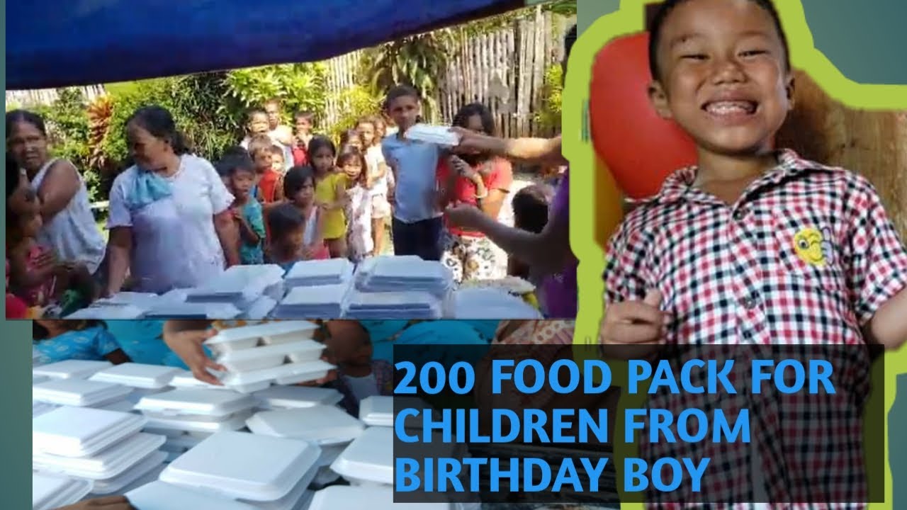 #birthday FOOD PACK GIVING TO CHILDREN - YouTube