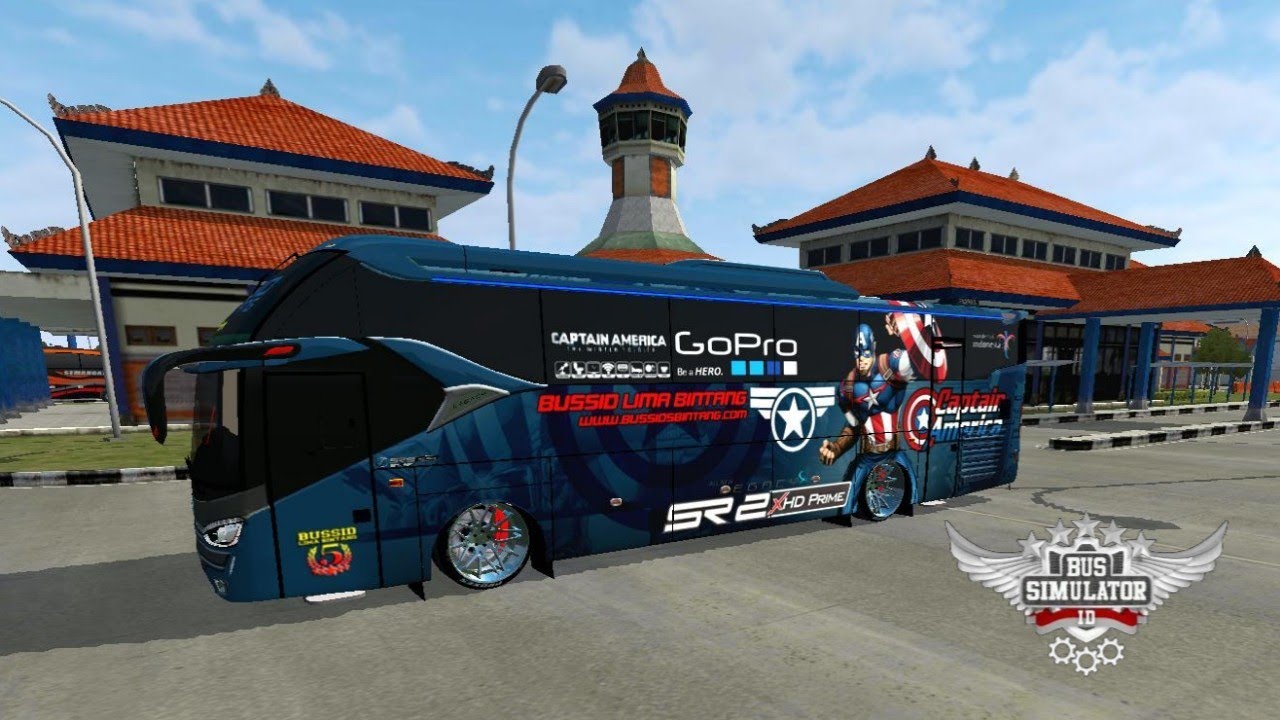 Legacy SR2 XHD Prime Livery Captain America Di Map Kota Denpasar | Bus ...
