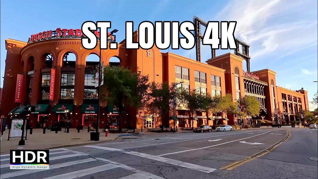 Lo-fi St. Louis Downtown Driving 4K HDR || Busch Stadium - YouTube