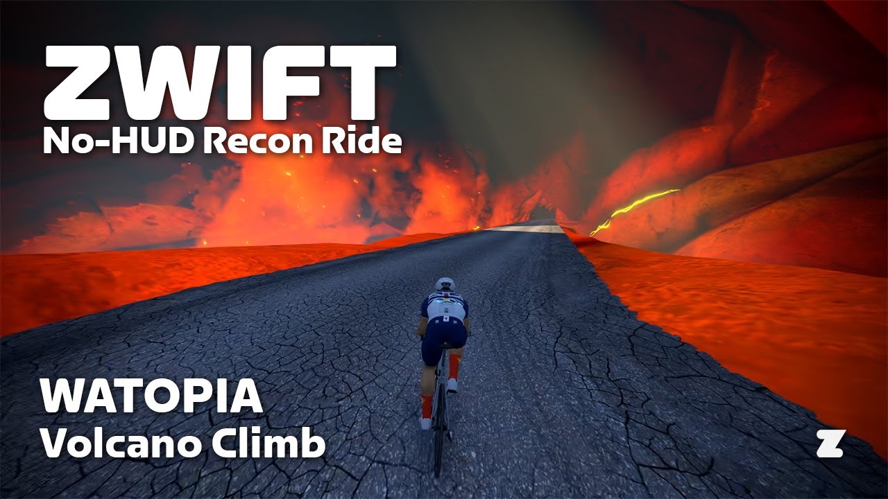 Zwift no-HUD recon: Volcano Climb - YouTube