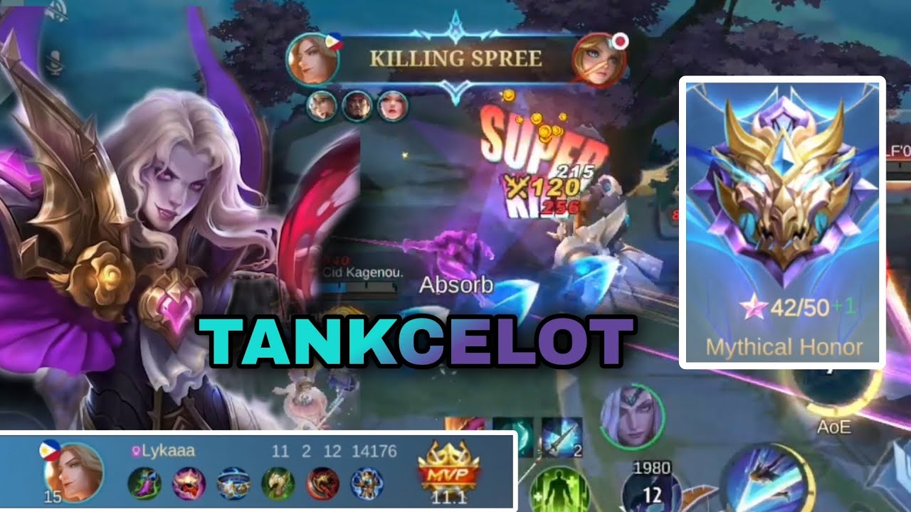 TANKCELOT IN MYTHICAL HONOR (SOLO RANK) - YouTube