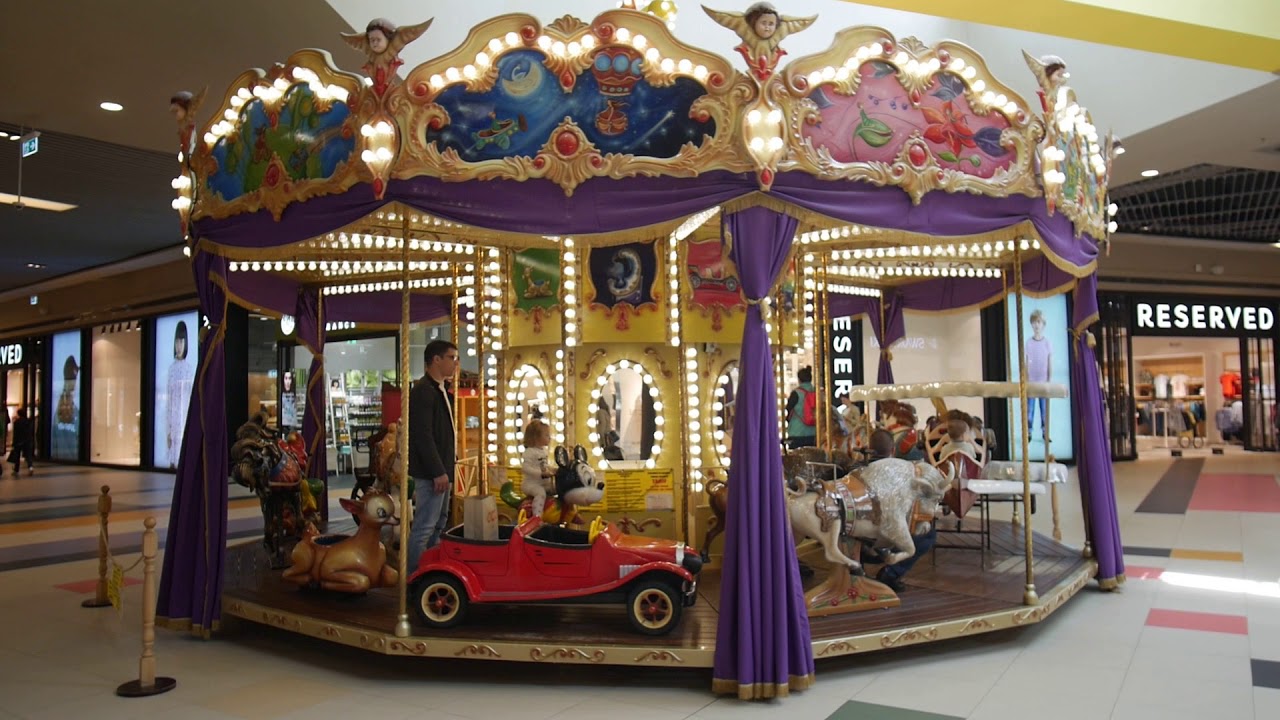 Merry-go-round inside the Mall - YouTube
