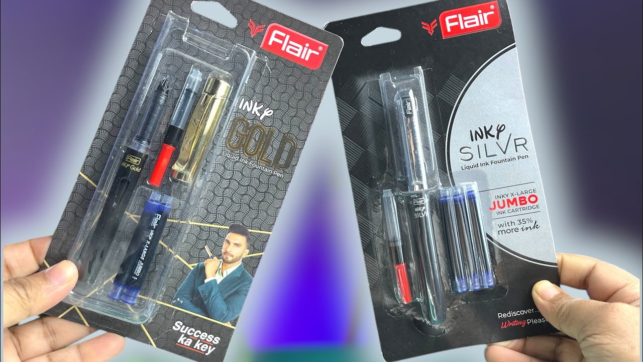 Best Fountain Pen | Flair Inky Gold And Silver ️@Tech-Eela - YouTube