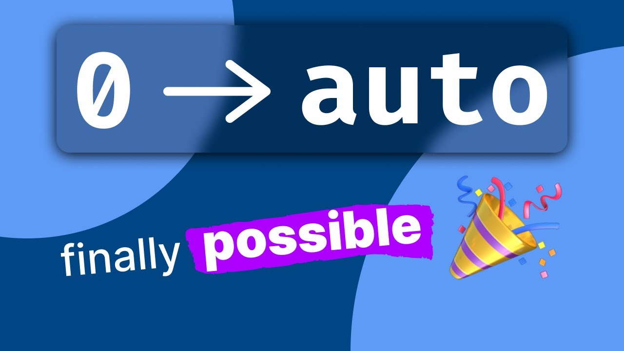 Animare Da Height 0 Ad Auto In CSS Ora Si Pu YouTube Animare Da Height 0 Ad Auto In CSS Ora Si Pu YouTube