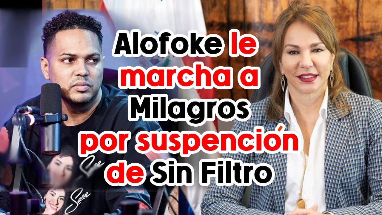 Alofoke barre el piso con Milagros Germán por suspención - YouTube