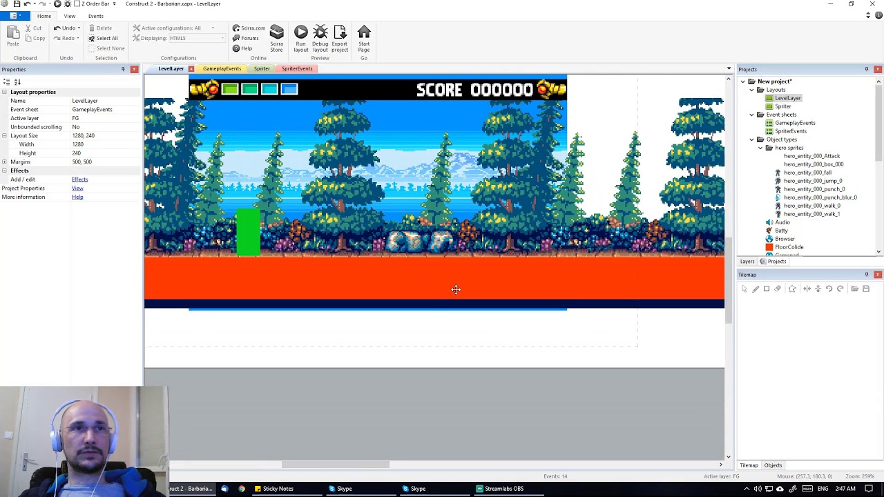 Creating A Game From Scratch In Construct 2 Part 2 Youtube