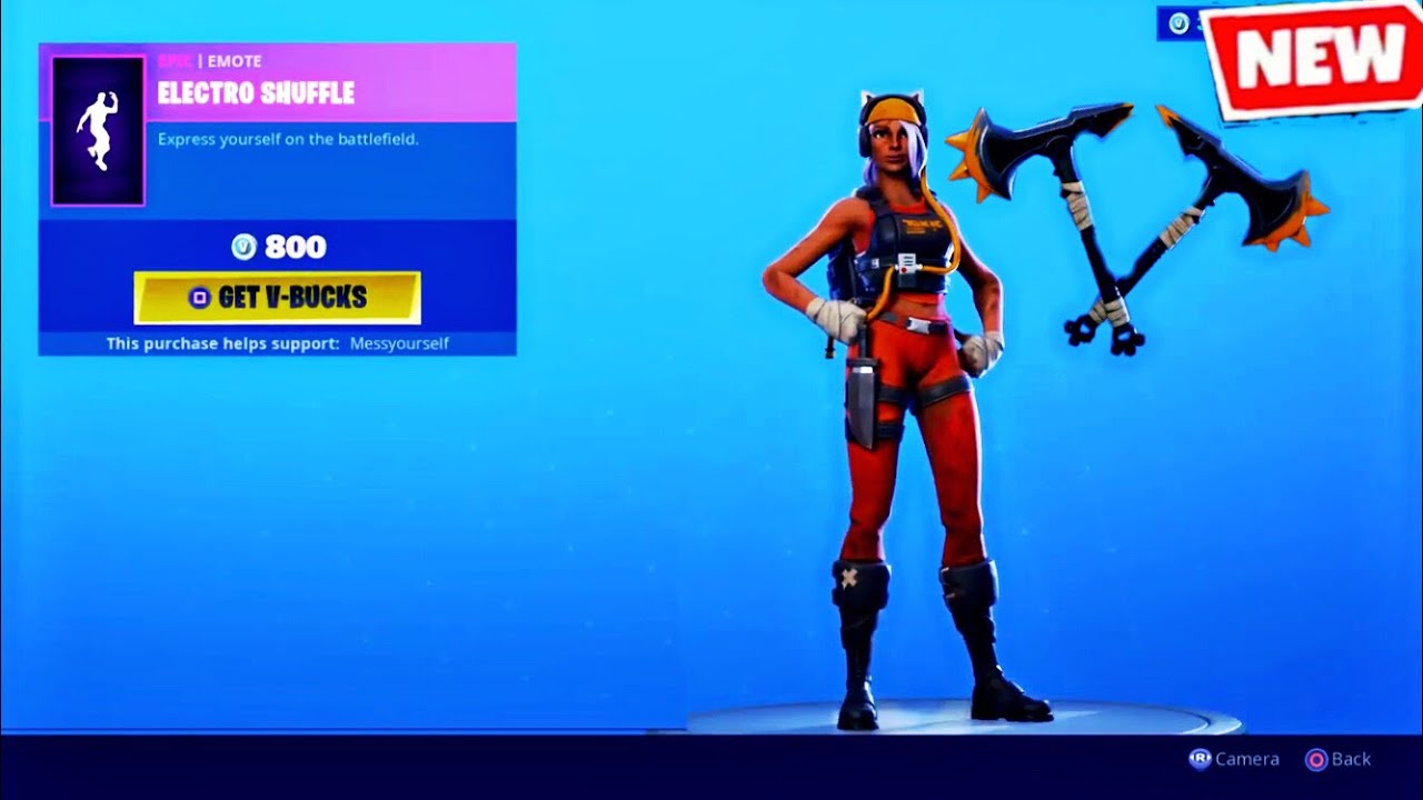 FORTNITE BATTLE ROYALE NEW* CATASTROPHE SKIN + ELECTRO SHUFFLE EMOTE ...