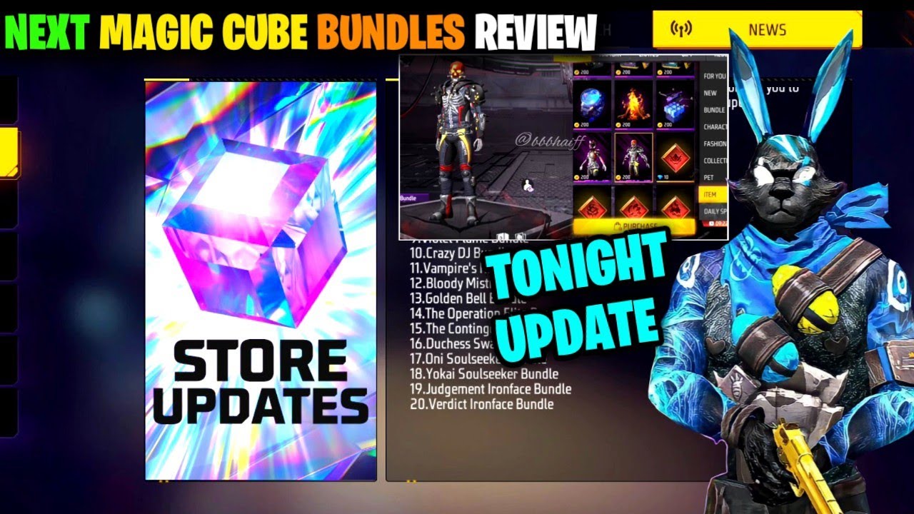 Free Fire Magic Cube Update 🔥 || Tonight Update | Next Magic Cube Bundle | Ob40 Update Free Fire ...